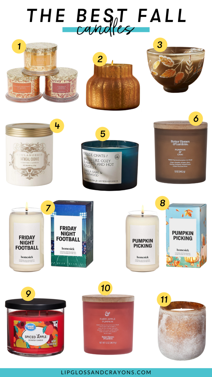 The Best Fall Scented Candles - Lipgloss and Crayons